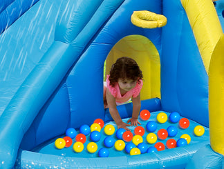 Shark Double Slide Fun Zone | Waterslide| Little Kids Jumping Castles